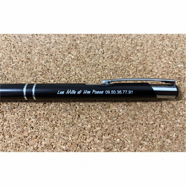 Lot stylos personnalisés avec gravure laser 100 pièces (divers coloris)