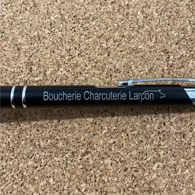 Lot stylos personnalisés avec gravure laser