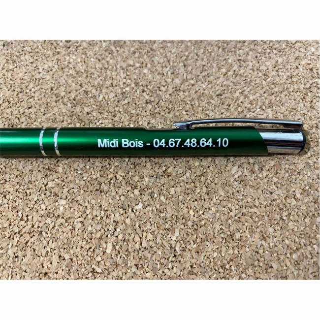 Lot stylos personnalisés avec gravure laser