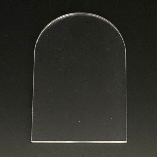 Plaque rectangle haut arrondi plexiglas 13cm/18cm