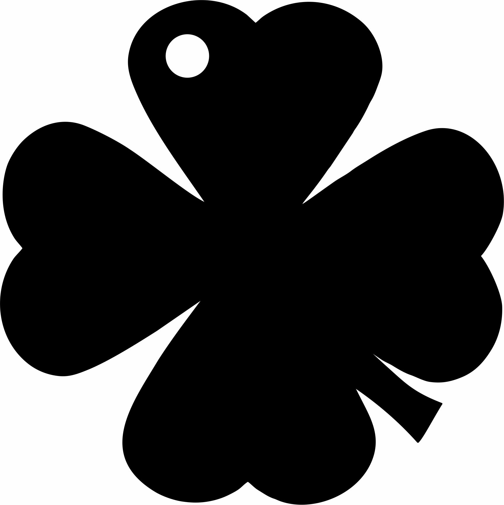 Pendentif plexiglas trèfle 43mm